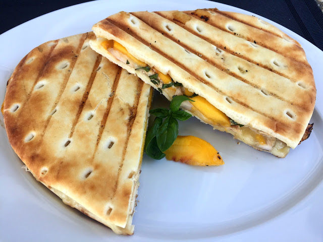 Mennonite Girls Can Cook: Grilled Chicken and Peach Flatbread Sandwich