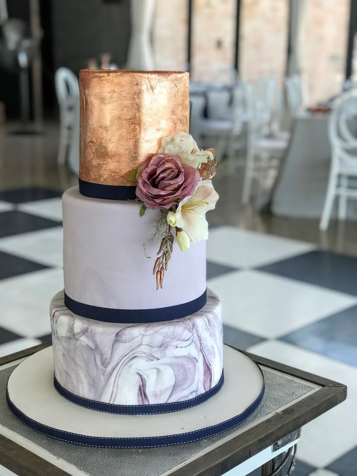 Rozanne's Cakes: Rose gold and marble wedding cake - R2900