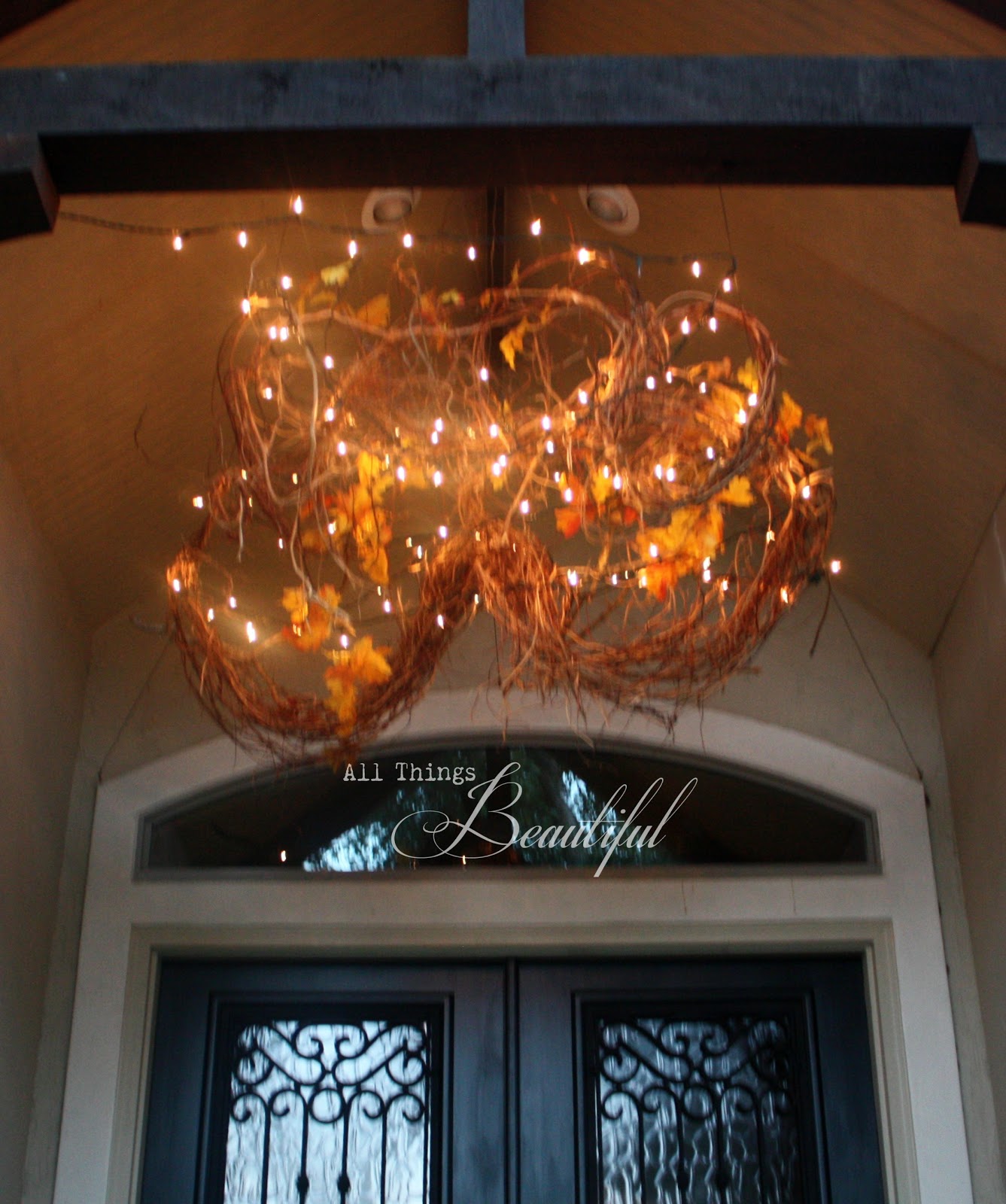 All Things Beautiful: Fall Porch {Lighting}