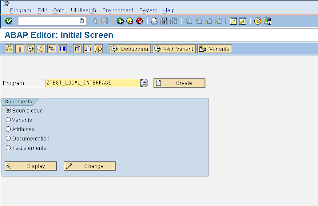 SAP TECH: Local : Interface