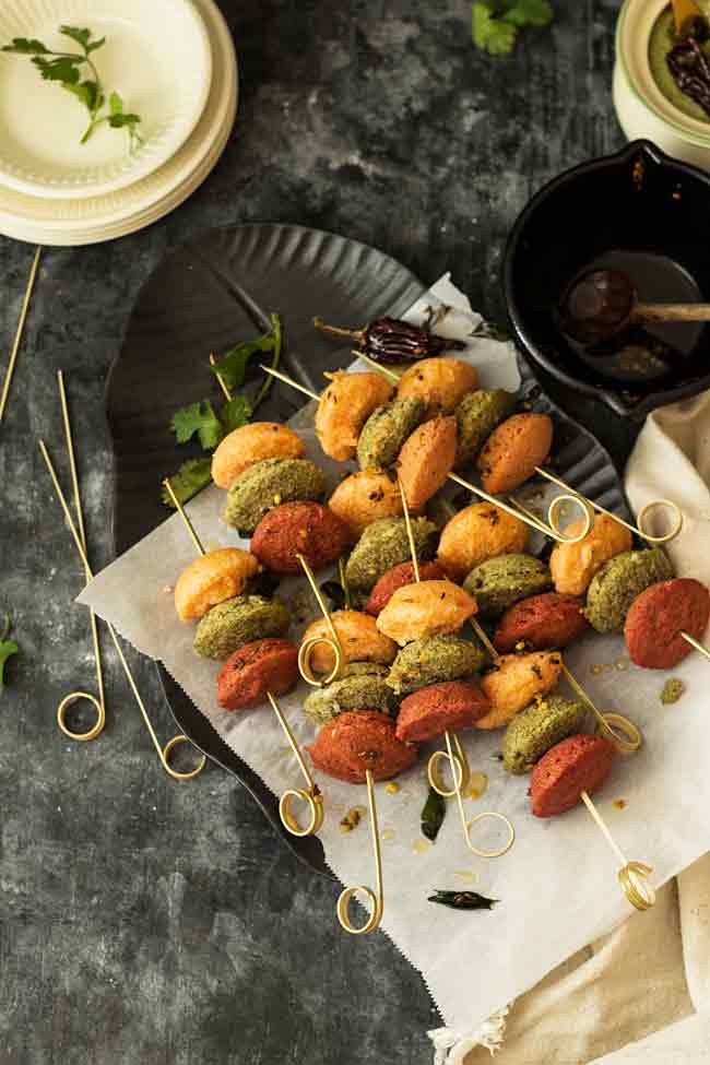 carrot, spinach & beet idlis - A Bit Wholesomely