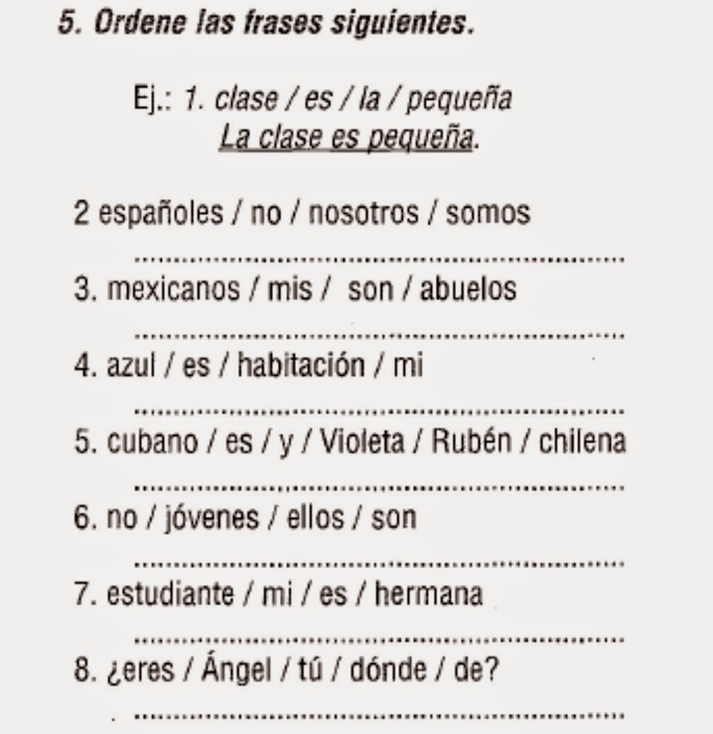 ¡Aprende Español! : EL VERBO SER (PRESENTE) (A1)