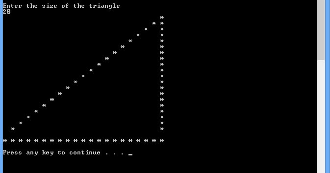 Hollow Right Angled Triangle 3 ~ Shapes In C Free Ctutorial Online 