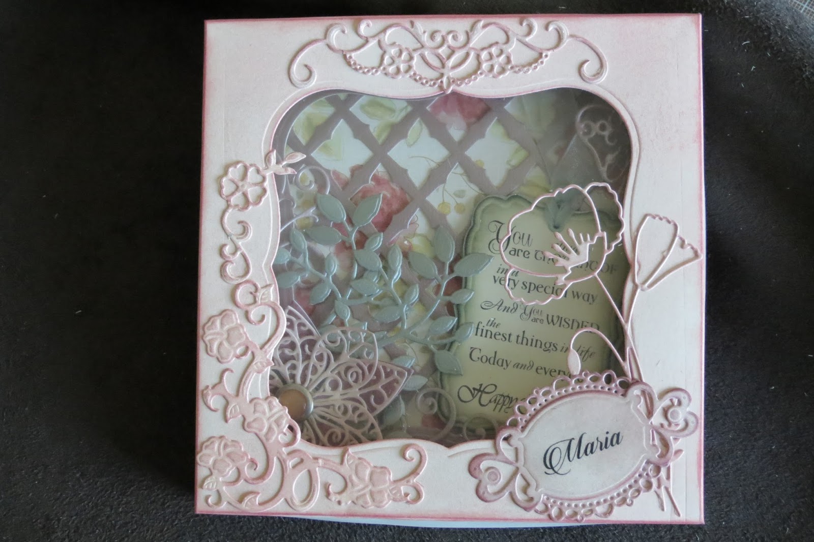 Ligaya's Creativity Zone: Spellbinders Grand Labels One Birthday Card