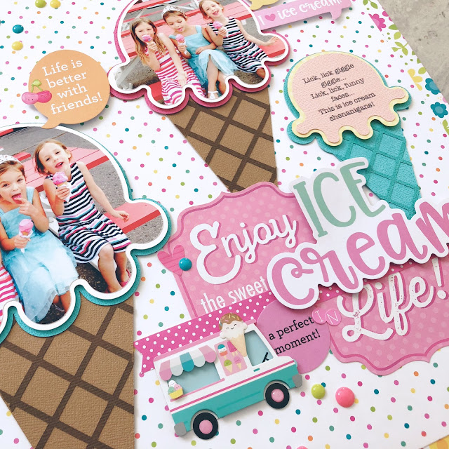 Doodlebug Design Inc Blog: Sweet Summer | Ice-Cream layout using cut ...
