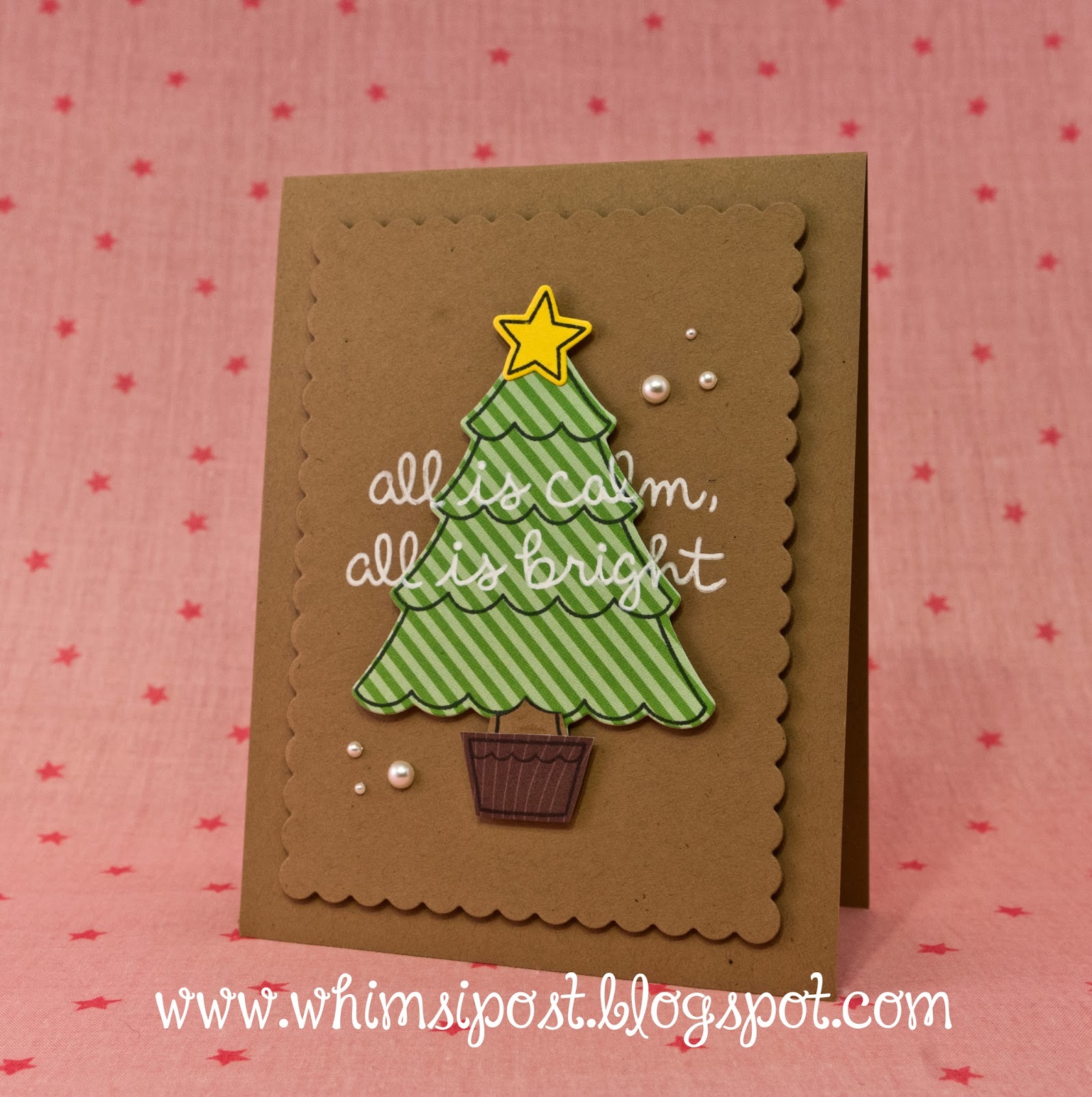 Whimsipost: Simple Christmas Tree Card