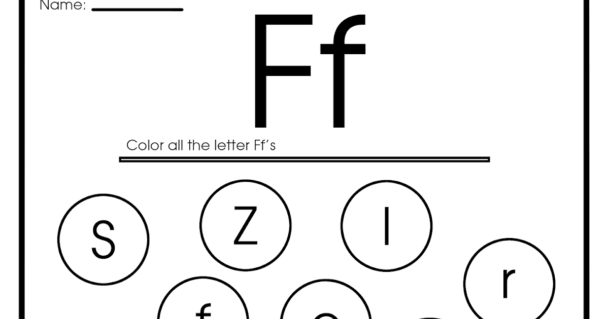 English for Kids Step by Step: Letter F Worksheets, Flash Cards ...