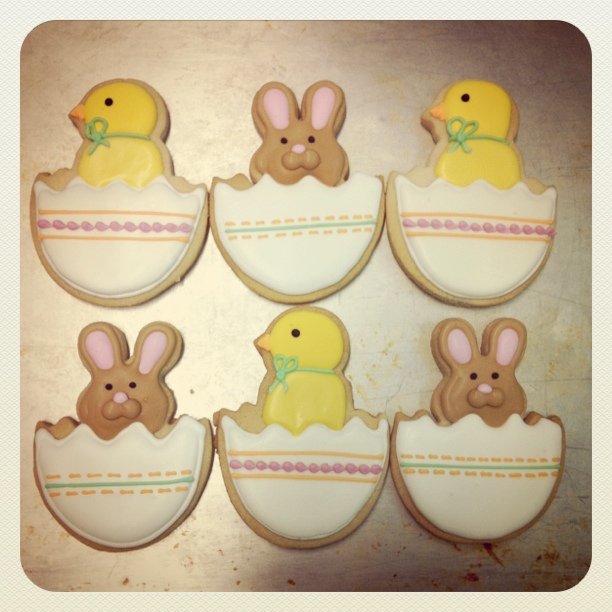 Polkadots Cupcake Factory: Easter Egg, Chicks and Bunnies Cookies