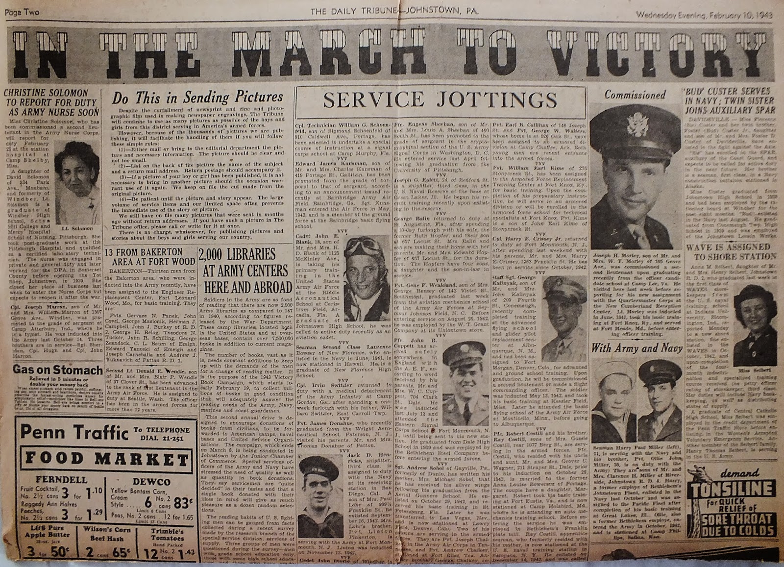 The Johnstown Tribune - WWII: February 8, 1943: BILLS TO DRAFT CIVILIAN ...