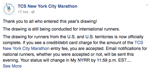 From Fat To Finish Line: TCS New York City Marathon Drawing Day