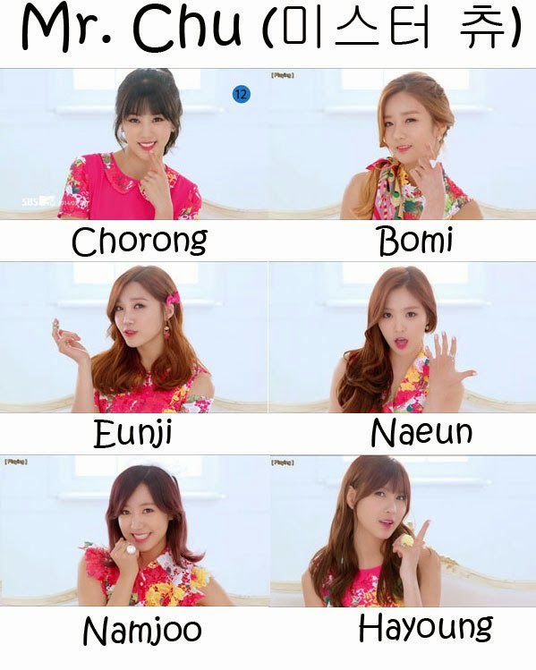 All About Life On Earth: Lirik Lagu A-Pink - MR.CHU