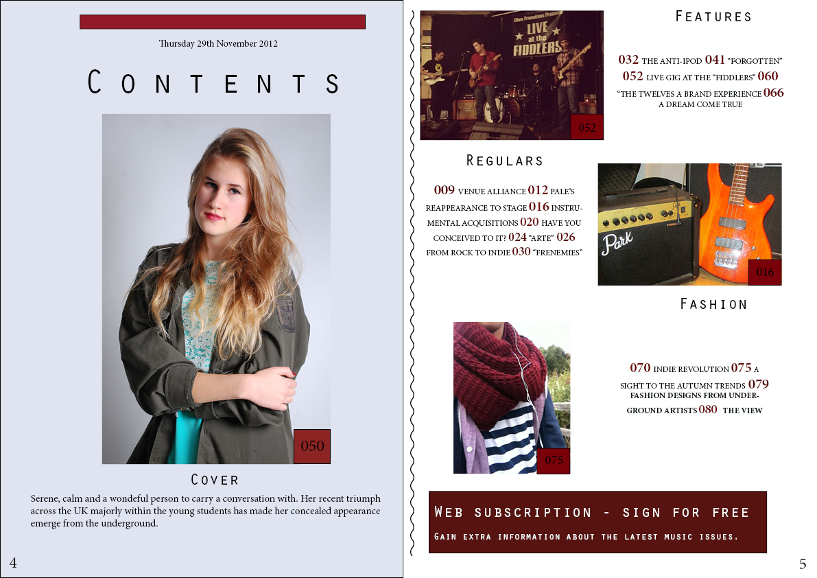 AS Media Coursework: Music Magazine Composition