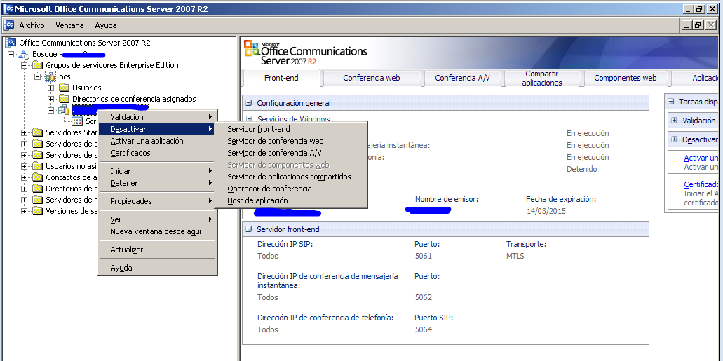 La Senda del Admin: Desinstalar OCS 2007 R2 después de migrar a Lync 2010