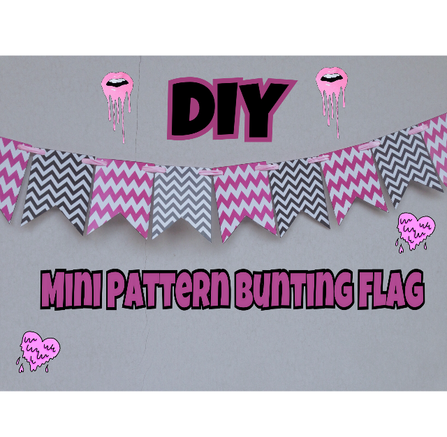 DIY Mini Pattern Bunting Flag (Cara Membuat Bendera Motif Kecil)