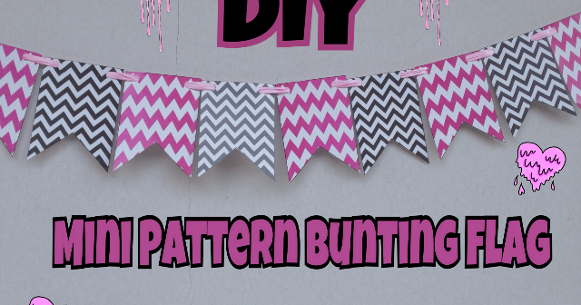 DIY Mini Pattern Bunting Flag (Cara Membuat Bendera Motif Kecil)