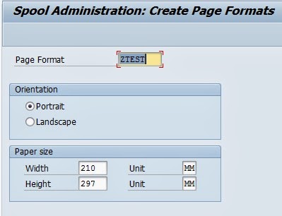SAP BASIS support - issues & solutions: SAP-Printer and page formats in SAP