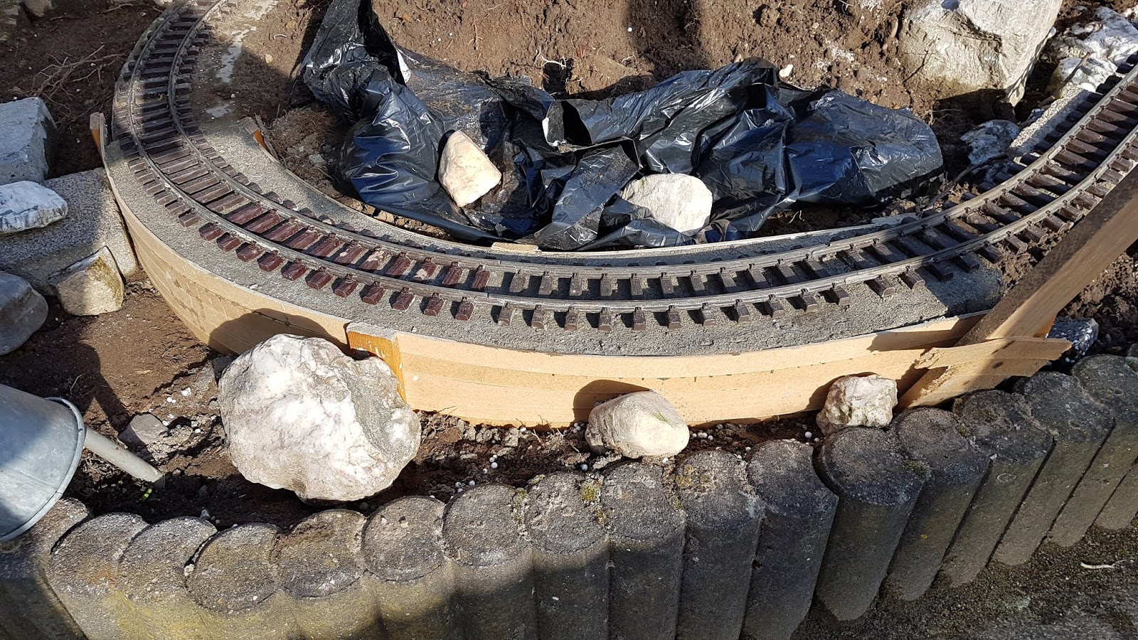 A Small Garden Railroad: Constructing the railway II - the trackbed