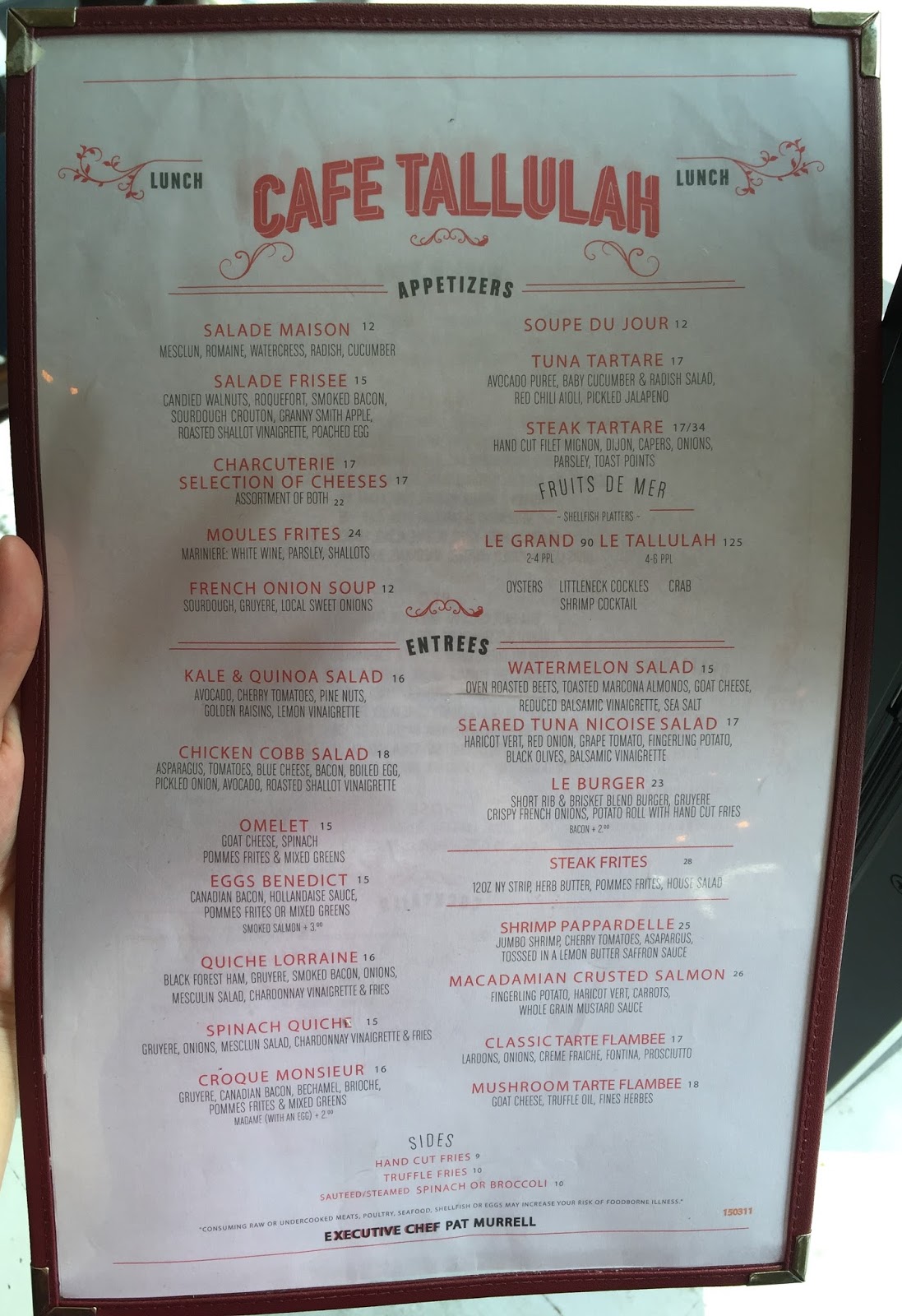 Cafe Tallulah (NYC French Restaurant Week) / カフェ タルーラ（NYC フレンチレストランウィーク） ~ I'm Made of Sugar ...