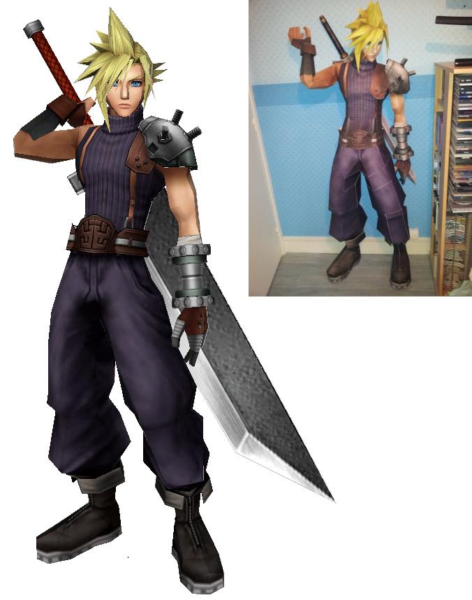 Life Size Cloud Strife Papercraft | Papercraft Paradise | PaperCrafts ...
