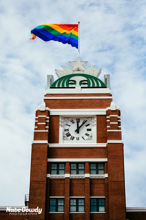 Joe. My. God.: Starbucks HQ Flies Rainbow Flag