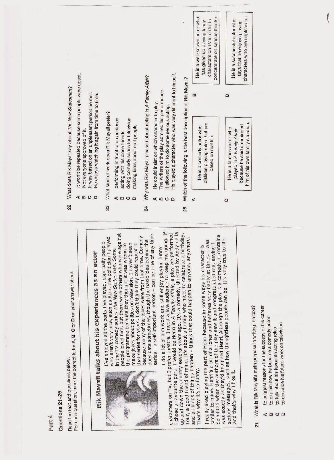 TALK ACTIVE - PET: 7 - Practice PET 2 - Test 2