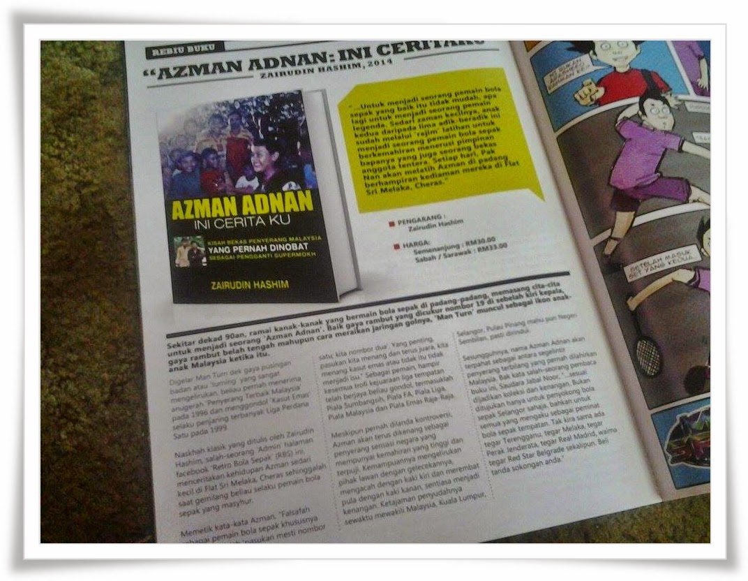 .chedinsphere.: Ulasan Buku Azman Adnan dalam majalah Dunia Sukan.