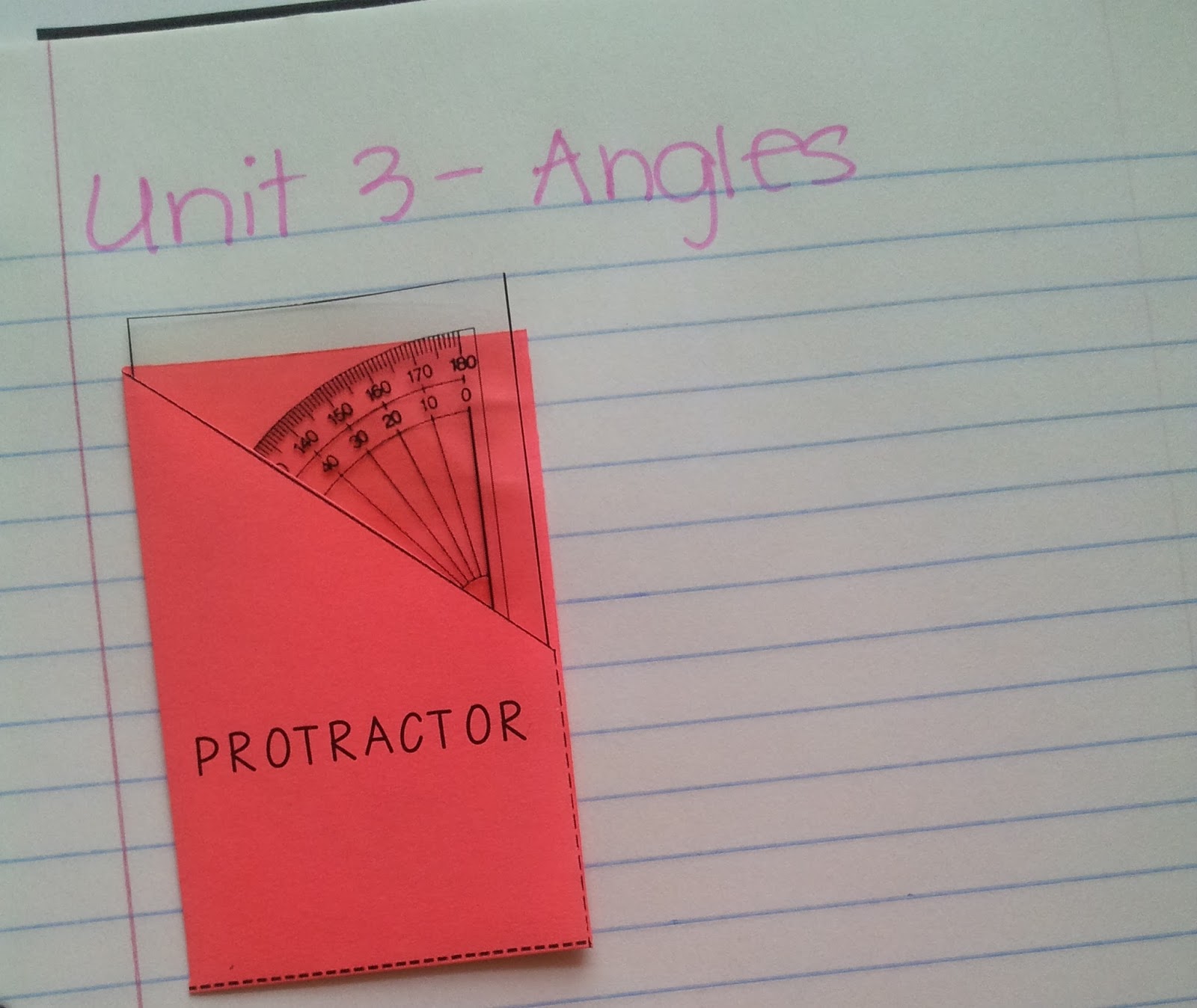Math by Tori: Angle Types Foldable & Transparent Protractors for INB