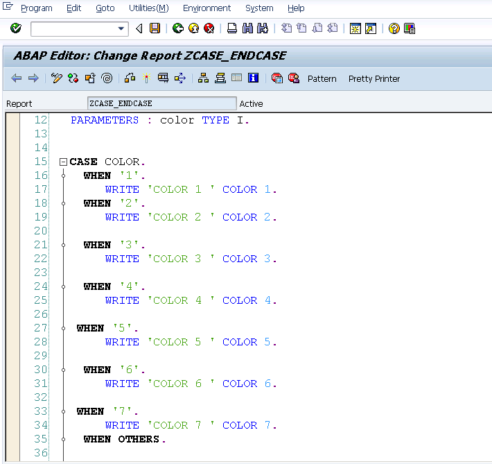 SAP TECH: Case...EndCase