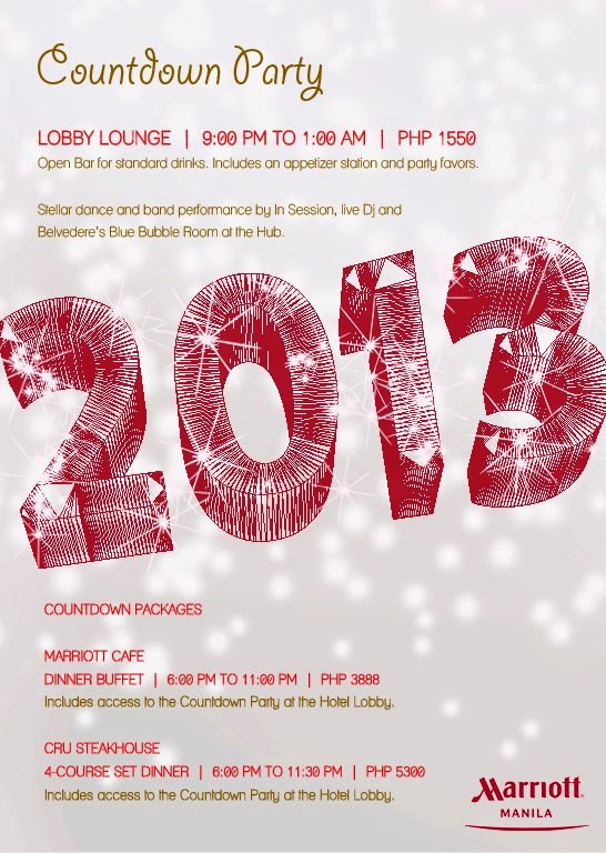 Manila Shopper: New Year's Eve Countdown to 2013 Celebration, Events ...