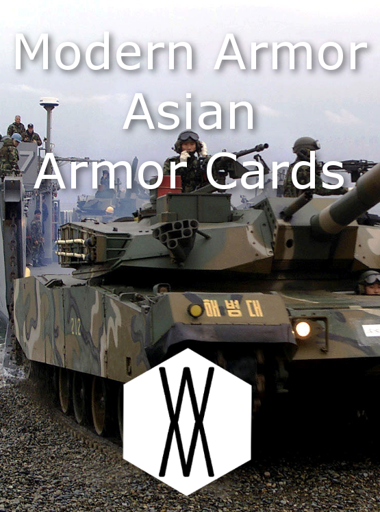 10mm Wargaming: Modern Armor - Asian Armor Cards