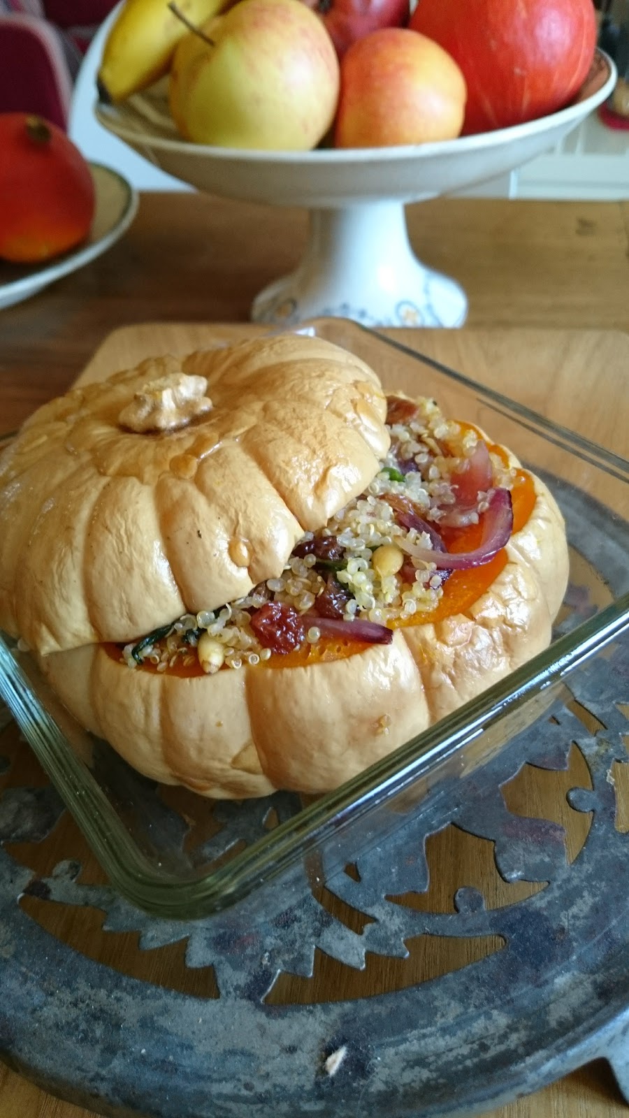 Gourmandises et Merveilles: Courge muscade farcie végétarienne