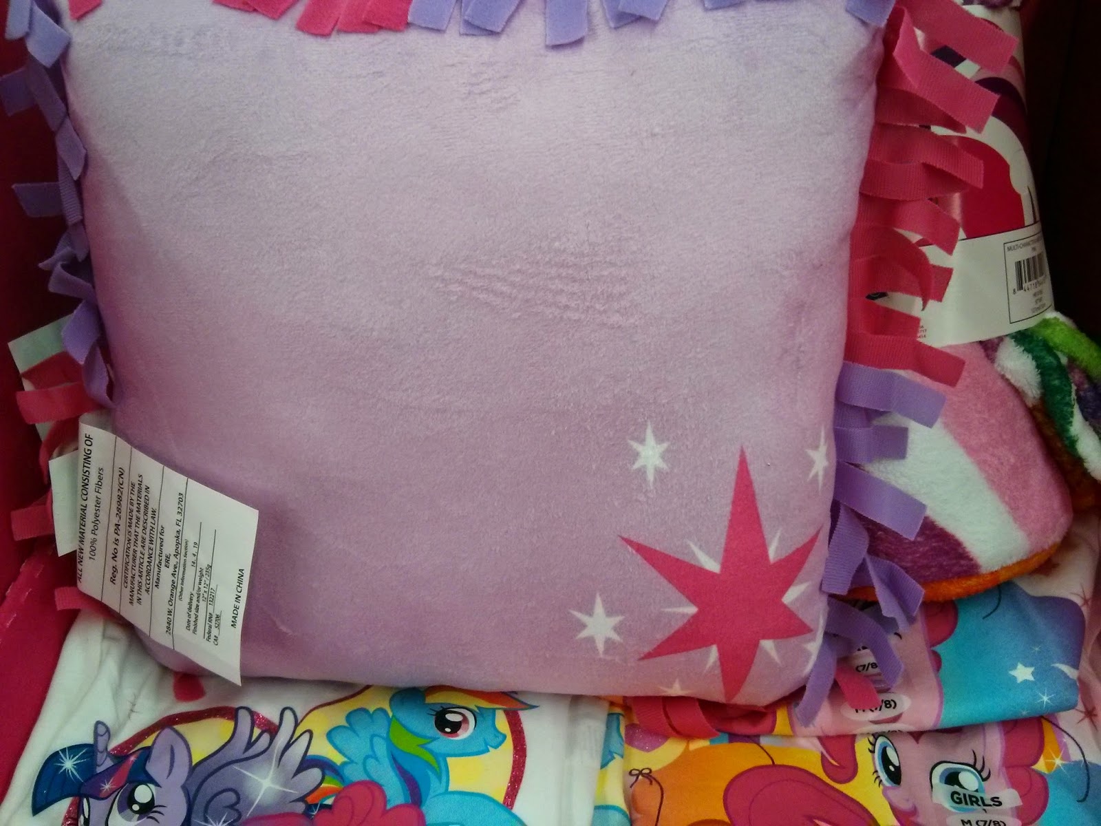 Equestria Daily - MLP Stuff!: Giant Pony Face Pillows at Walmart