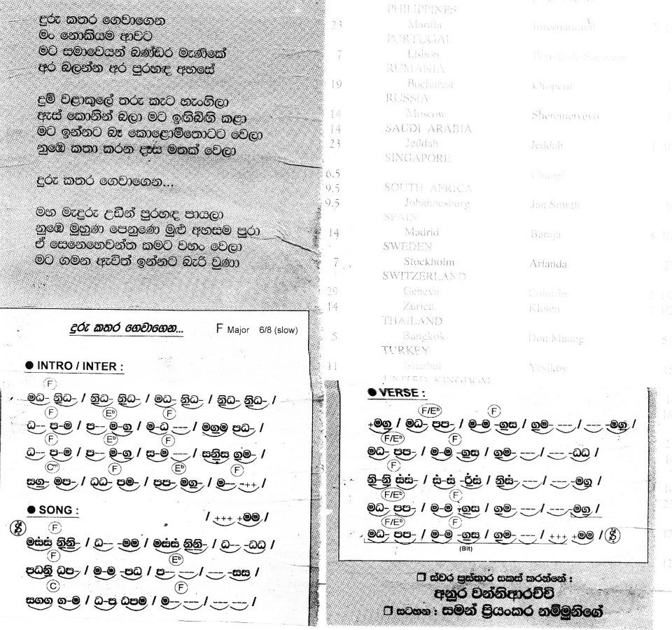 Wonderful Life...: Sinhala Songs Notations