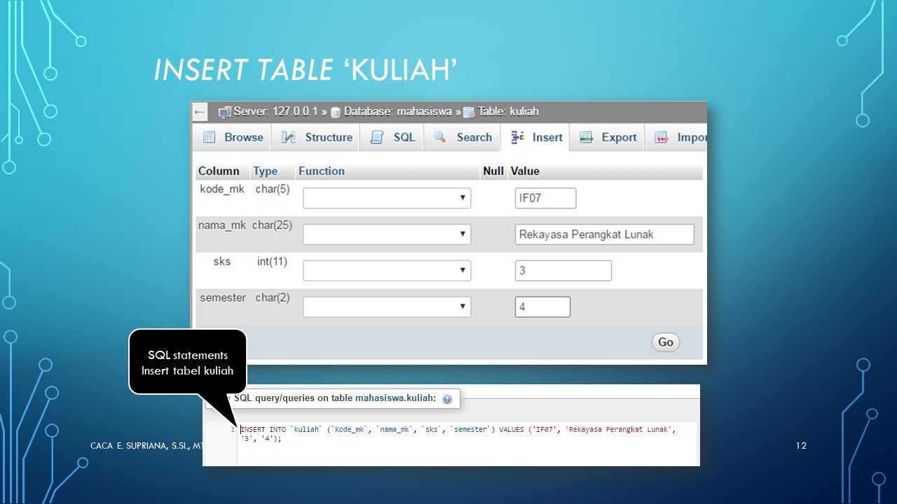 IF164106 - Pengaksesan Basis Data [10] Table Relationship