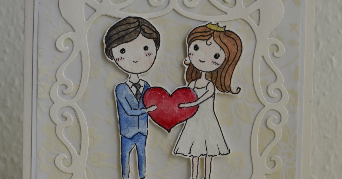 Sketch Couple Wedding card ~ Stuff and Spice