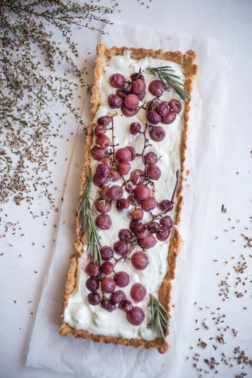 The Hungry Excavator: Goats Cheese & Roasted Grapes Tart with Parmesan ...