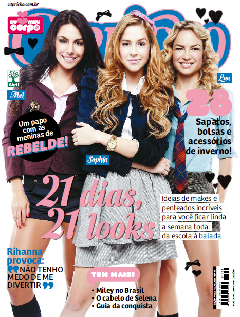 Lovers Lua Blanco: Lua Blanco,Sophia Abrahão e Mel Fronckowiak na revista CAPRICHO.