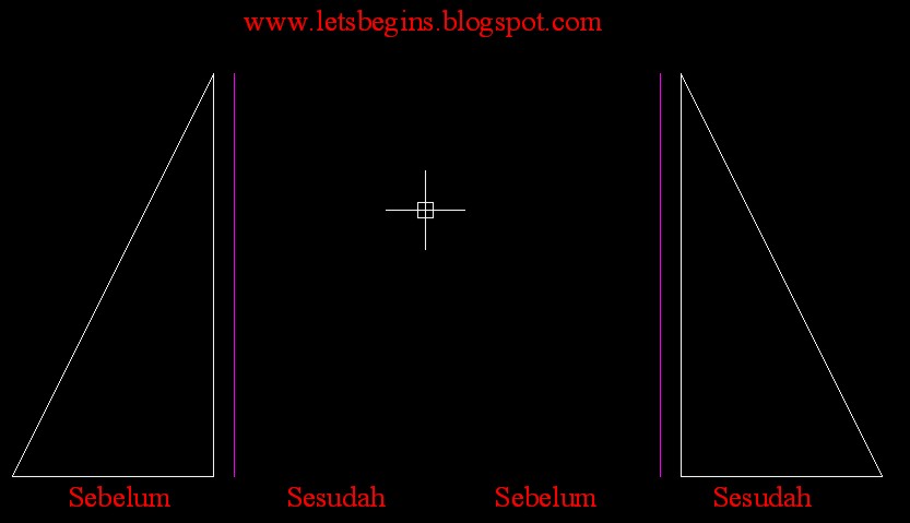 Belajar Menggunakan Mirror Dalam Autocad