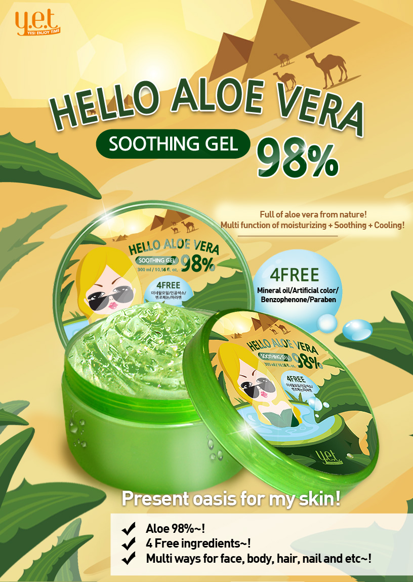Sincerely, Riska.: y.e.t. Hello Aloe Vera Soothing Gel 98% Review