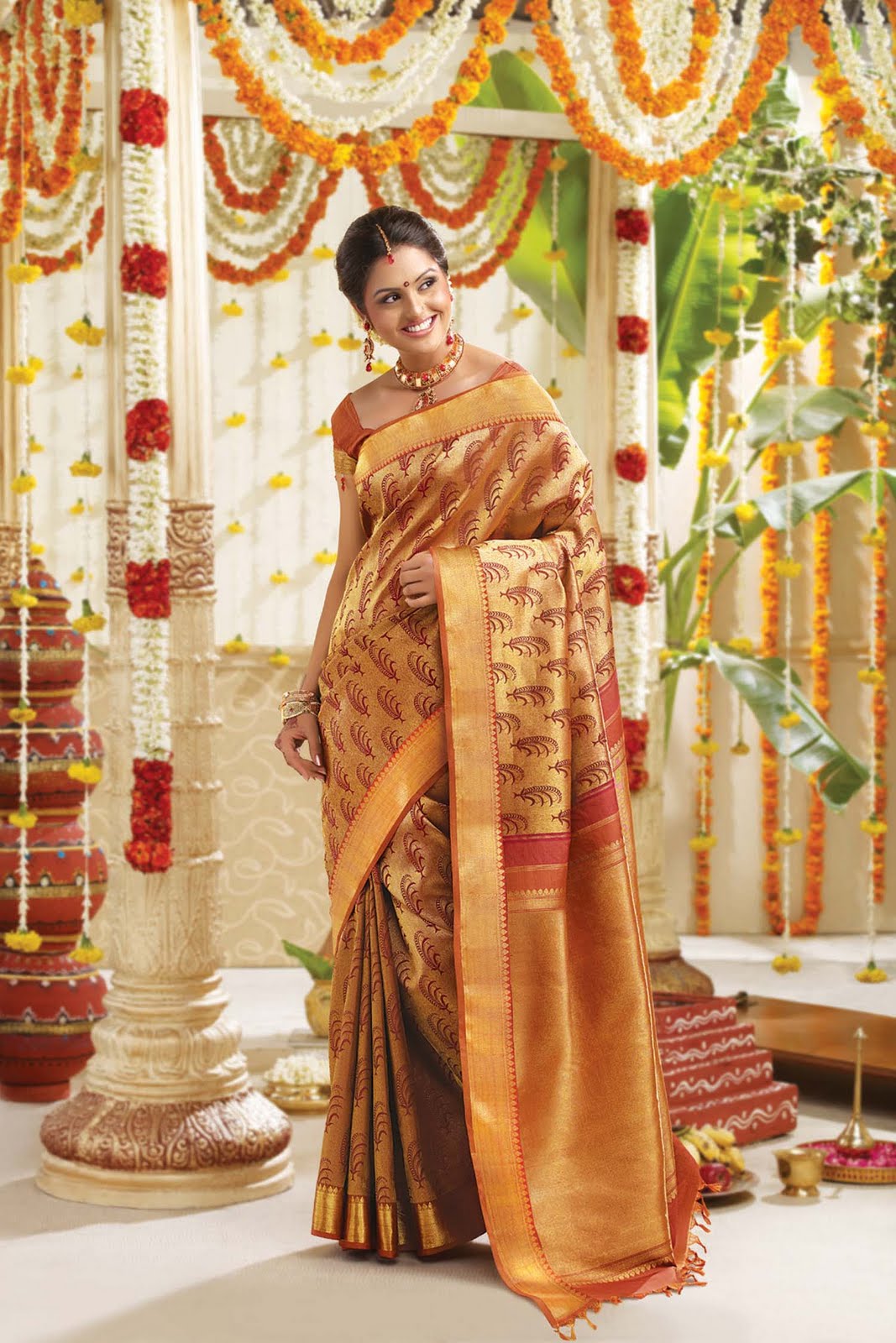 Marriage Sarees: RMKV Wedding Sarees,