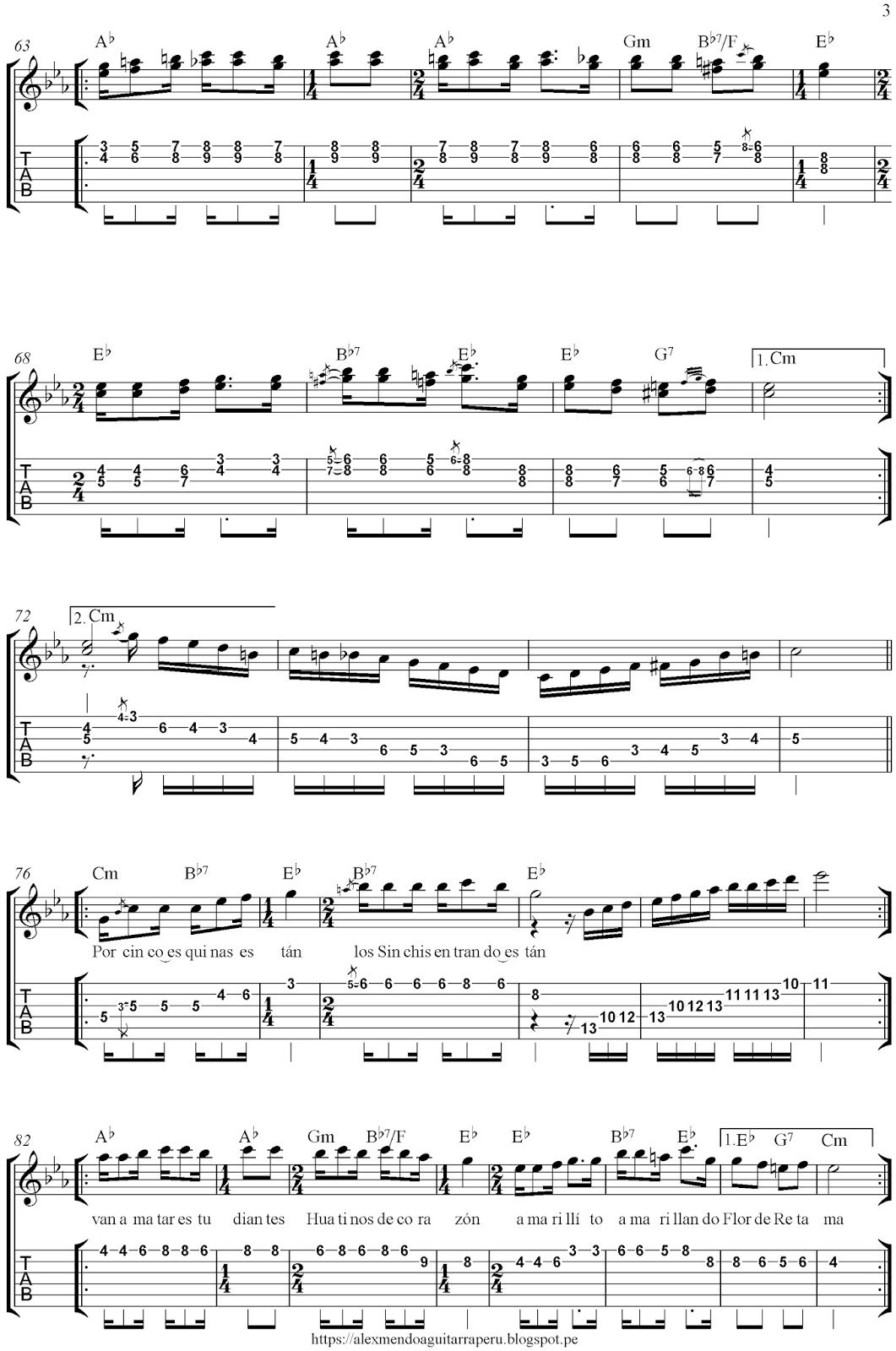 ALEX MENDOZA ( Amen ) Partituras, Letras, Tab, Acordes para Guitarra ...