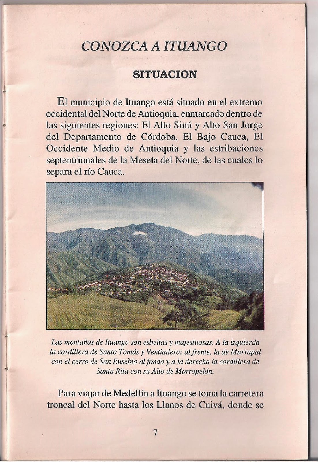 SANTA RITA DE ITUANGO ANTIOQUIA, COLOMBIA.(HOY SANTA RITA DE SINITAVÉ ...