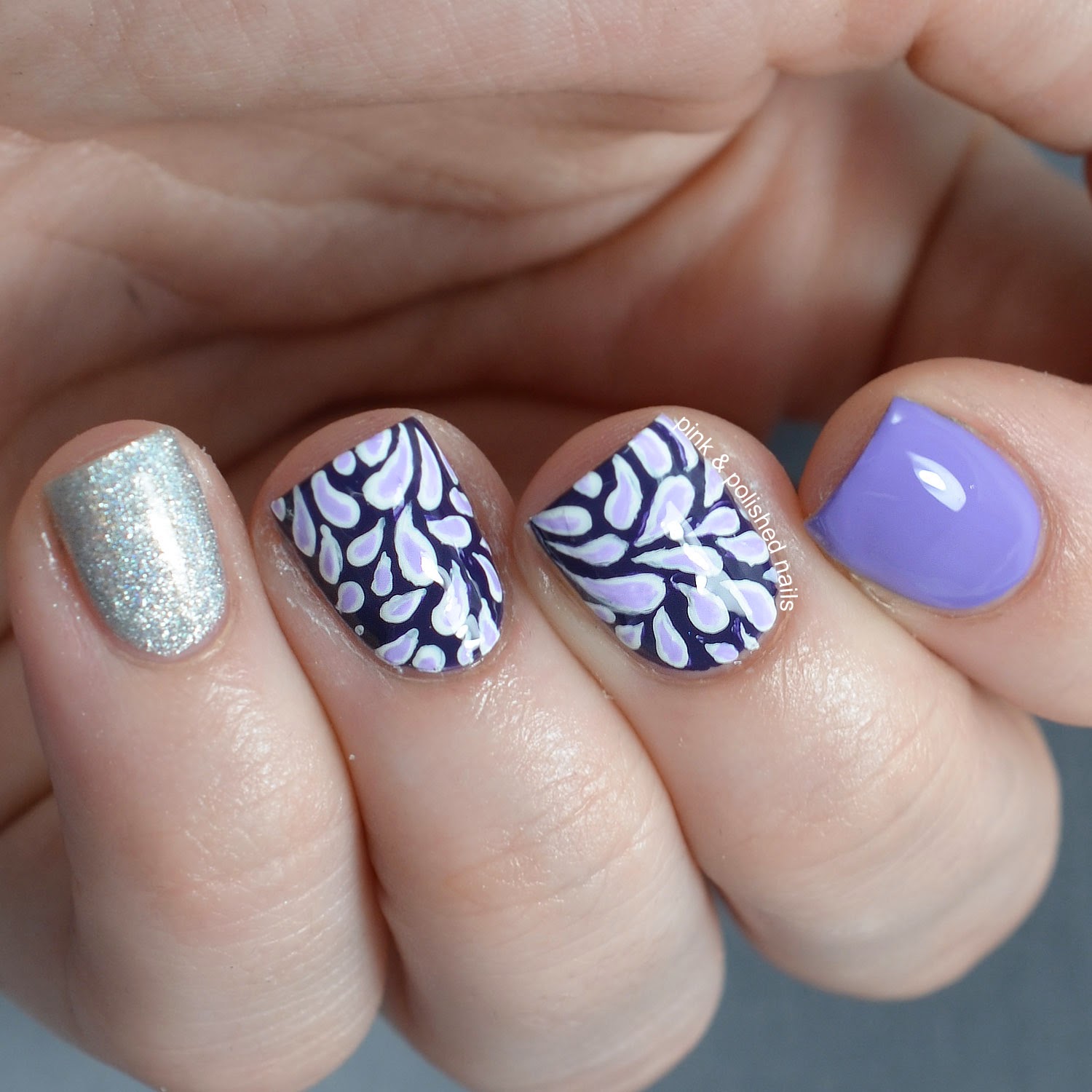 Pink & Polished: Tear Drop Patterned Nails