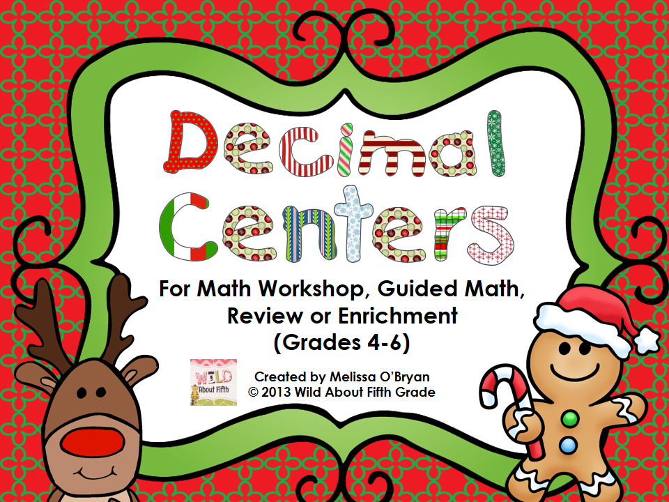 Decimal Math Activities for the Week Before Christmas Break and a ...