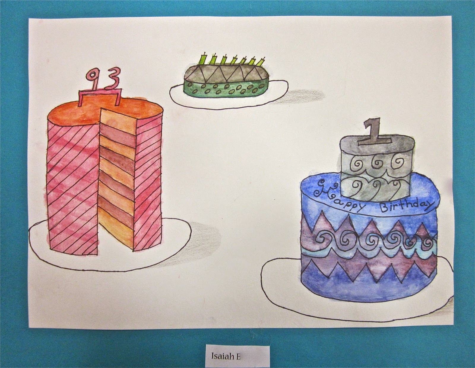 Student Art Gallery: 2014-15 Cake Still Life Paintings