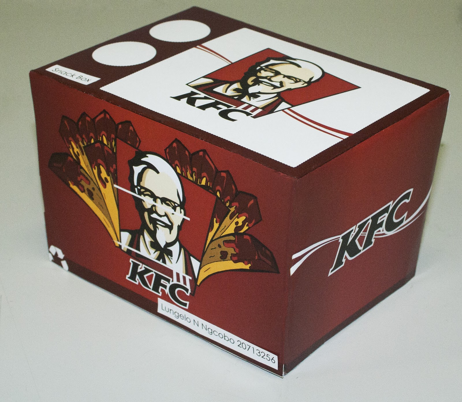 Ntethelelo's Portfolio: packaging project for KFC and Arthritis medication