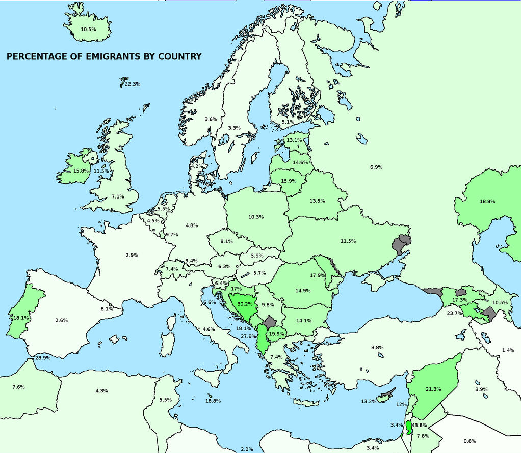 The Migration of People in Europe - Vivid Maps