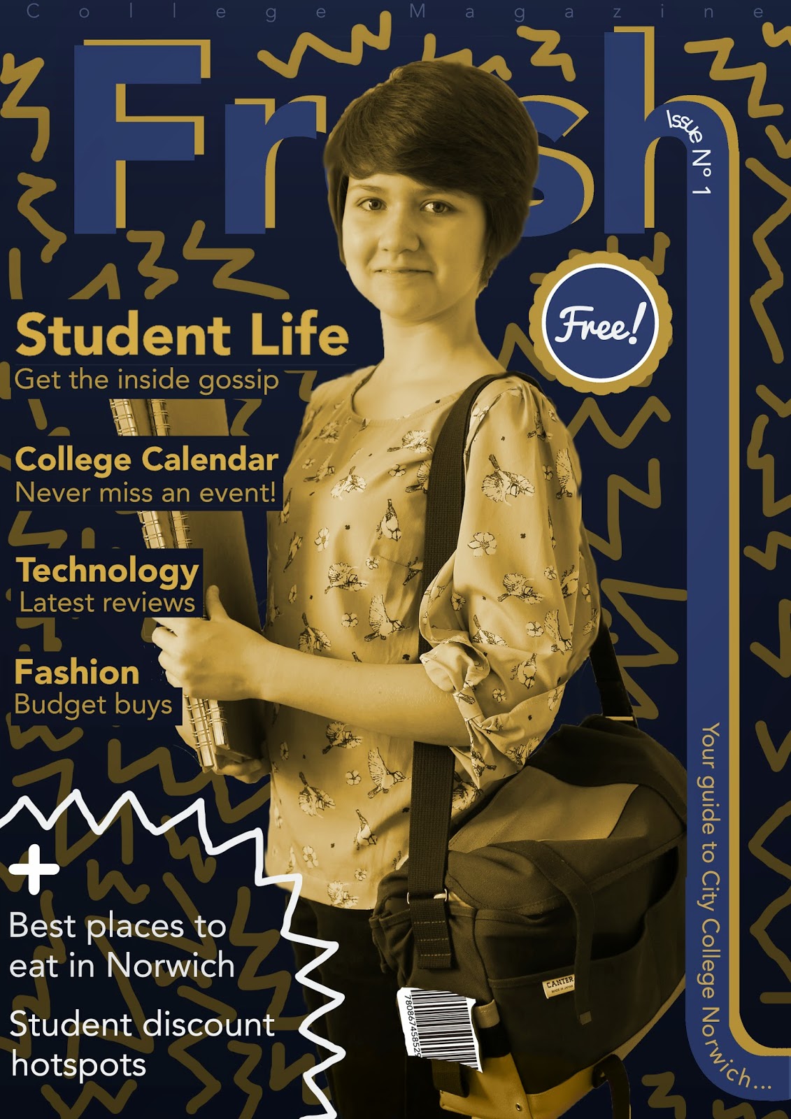 Final Magazine Front Cover : Media Coursework Foundation Portfolio