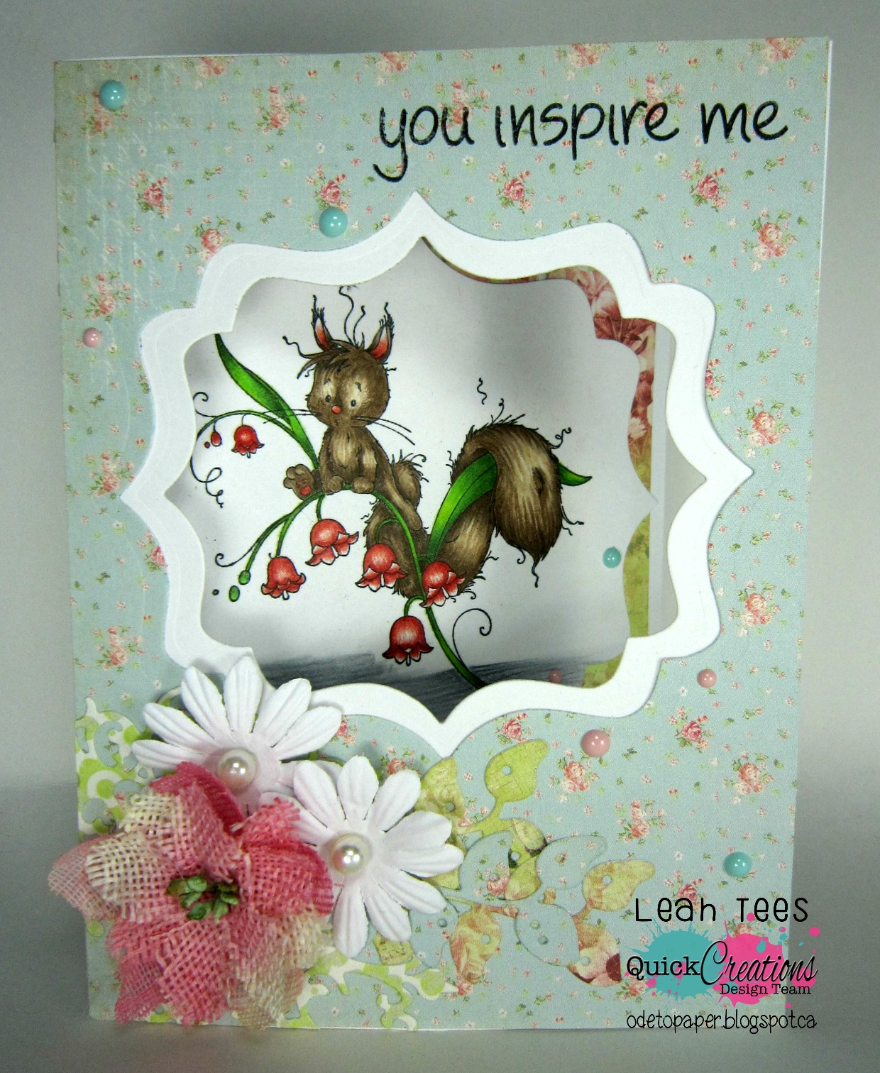 Ode To Paper: Fluffy on the Lily with Whimsy/Wee Stamps and Quick Creations