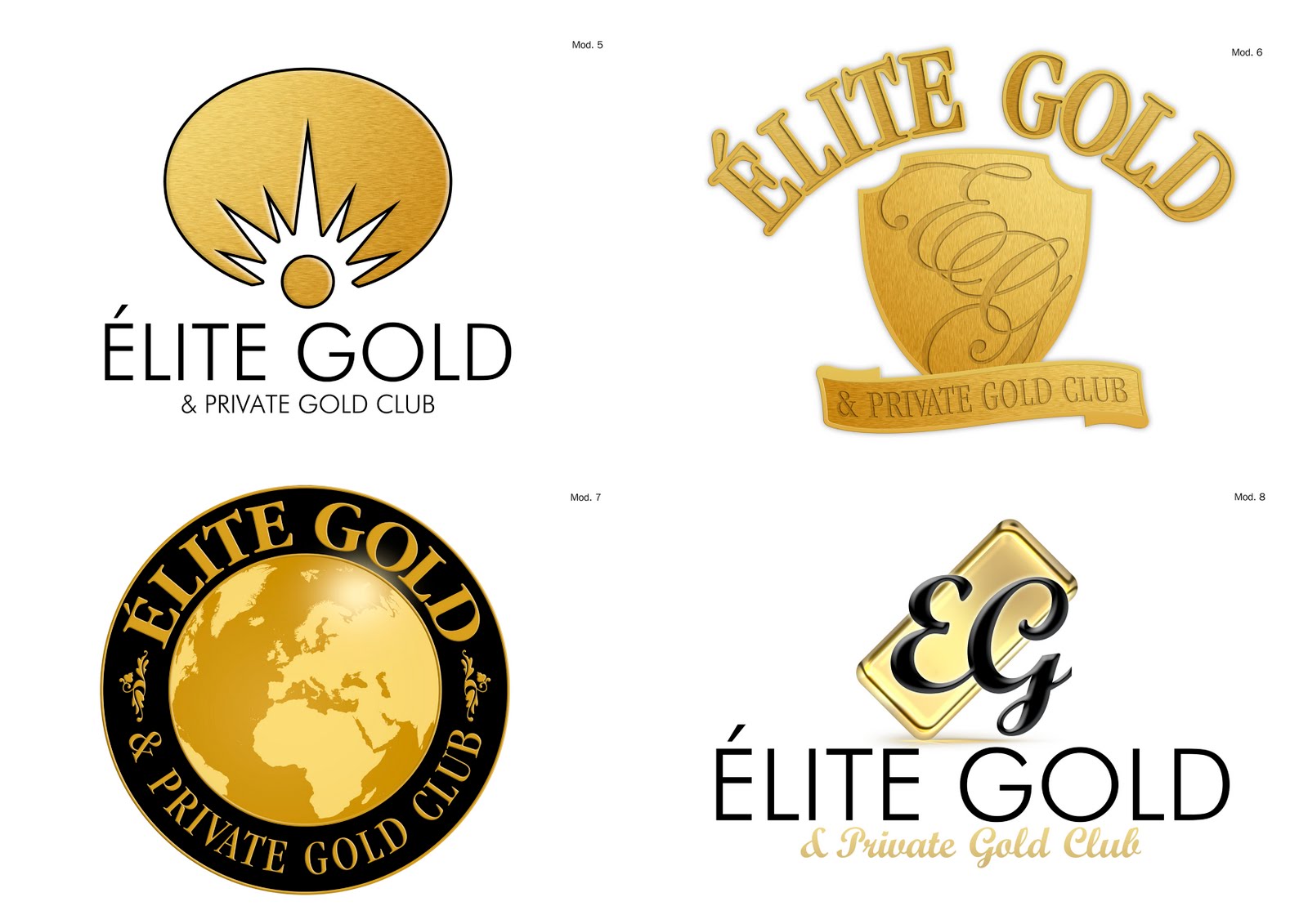 Ezequiel Alonso Valcárcel: Bocetos diseño logotipo "Élite Gold"